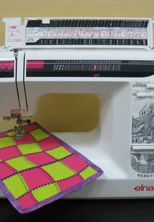 Мастер-класс «Декоративный коврик», выполненный на швейной машине Elna ...