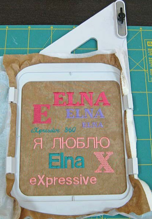 Вышивальные шрифты и дизайны, выполненные на швейно-вышивальной машине ...